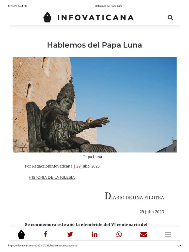 Hablemos Del Papa Luna | PDF