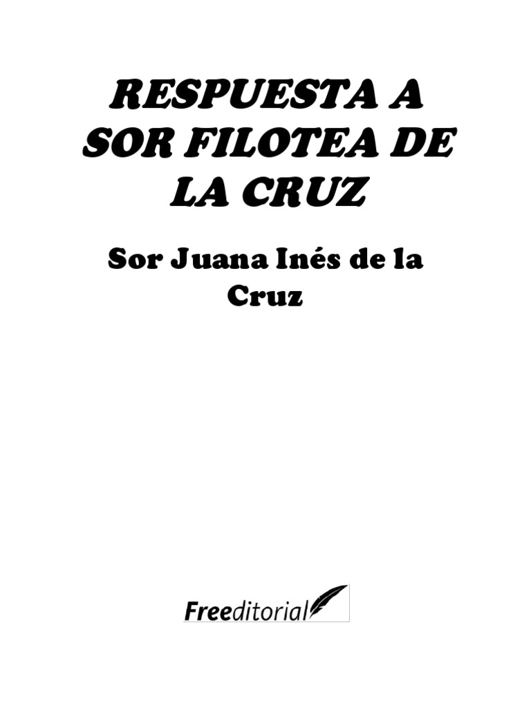 Respuesta a Sor Filotea de la Cruz | PDF | Jerome | Verdad