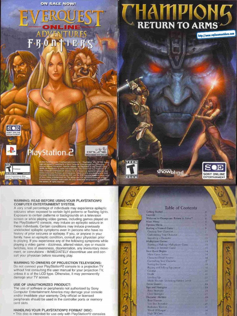 Champions - Return To Arms - Manual - PS2 | PDF