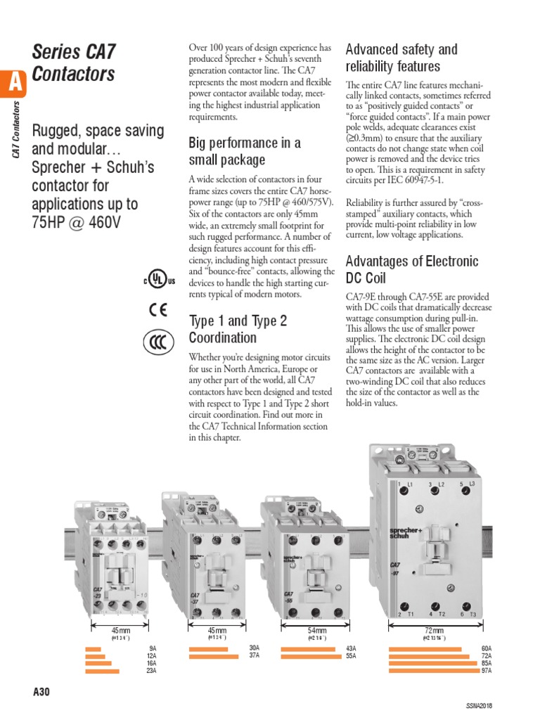 CA7 Contactors | PDF | Mains Electricity | Relay