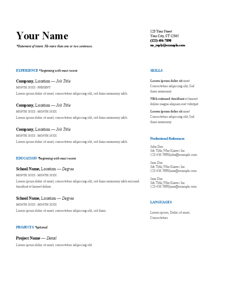 Sample Business Resume1 Pdf 