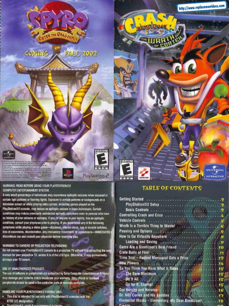 Crash Bandicoot 4 - The Wrath of Cortex - Manual - PS2 | PDF