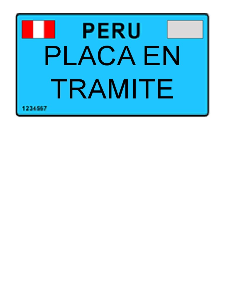 placa en tramite | PDF