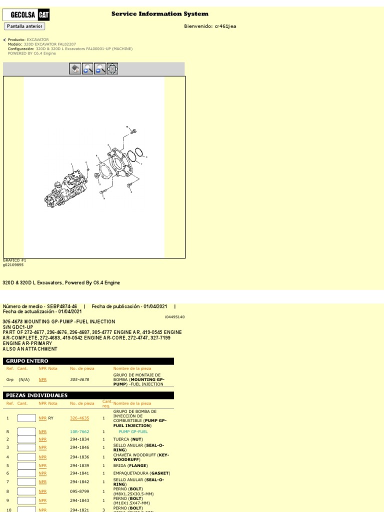 Bomba de CombustibleC6.4 | PDF
