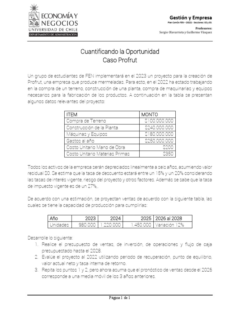 Ejercicio Flujo de Caja | PDF