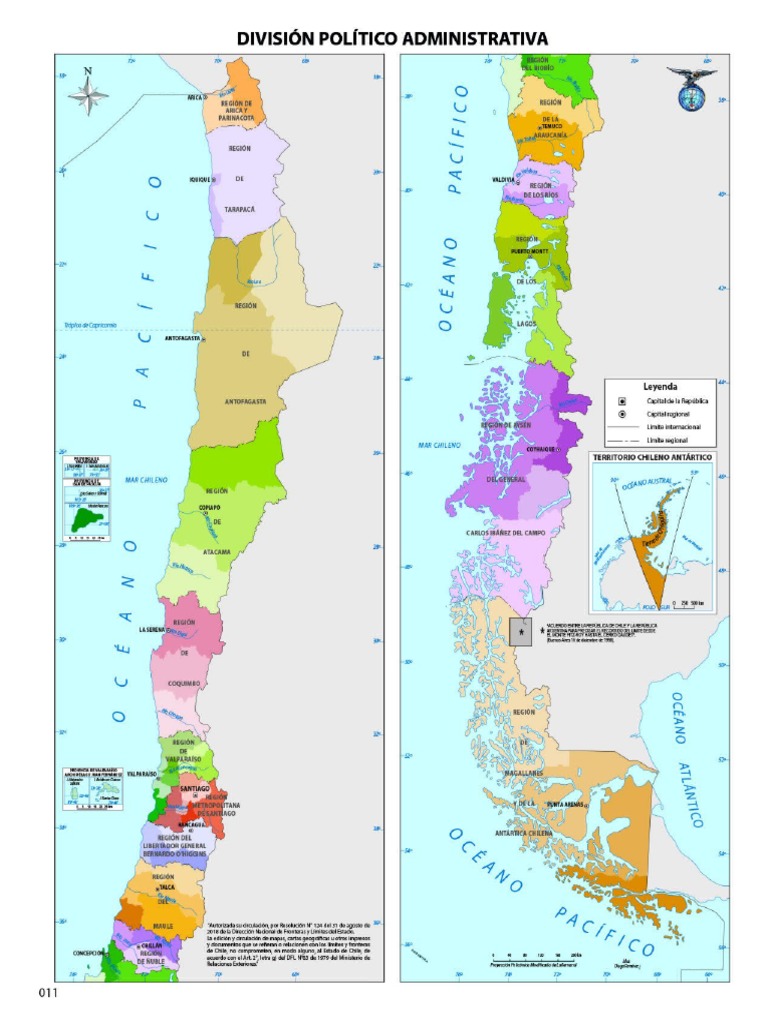 Mapa de Chile Regionalizado | PDF