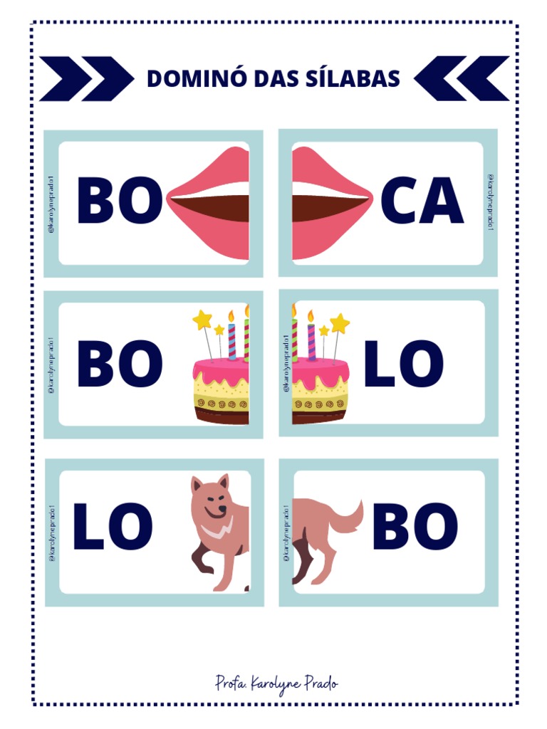 Dominó Das Silabas Simples | PDF