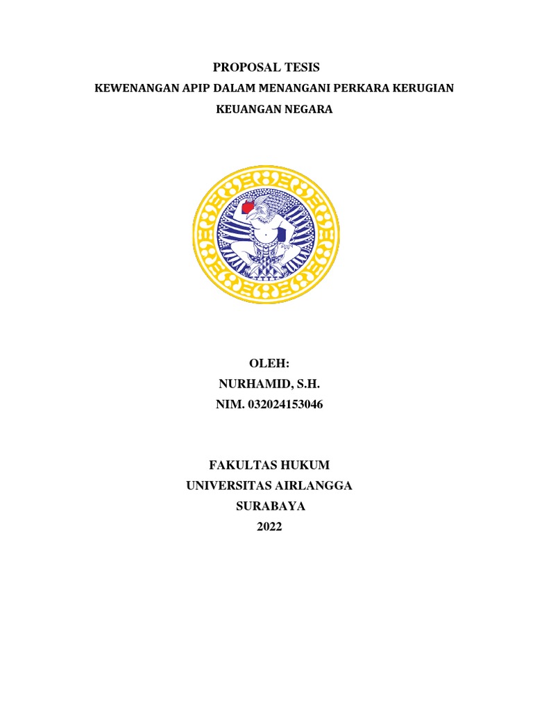 PROPOSAL TESIS- FH UNAIR rev.1 | PDF