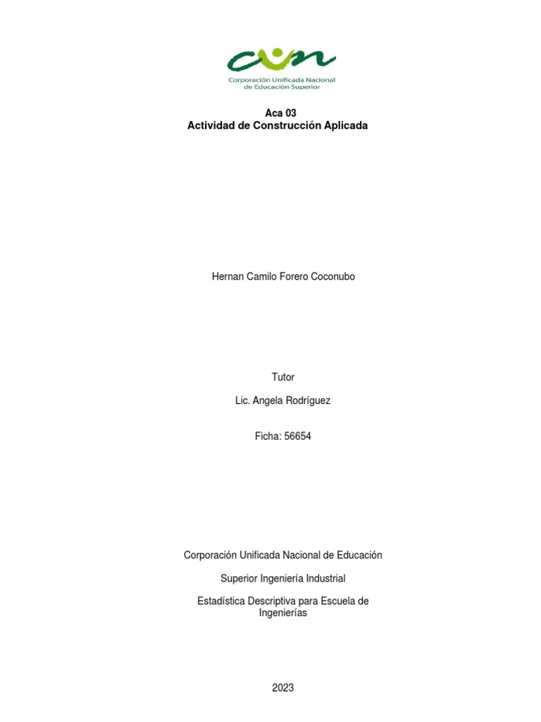 Aca 3 Estadistica Descriptiva | PDF