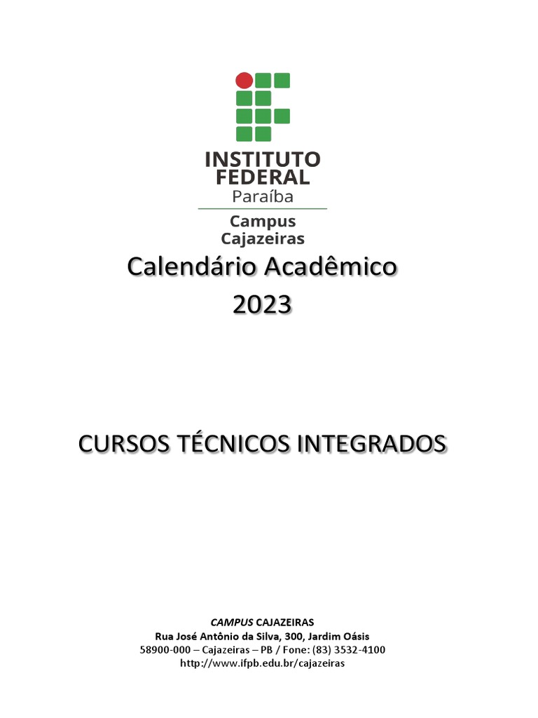 Calendario Academico 2023 Cursos Anuais | PDF