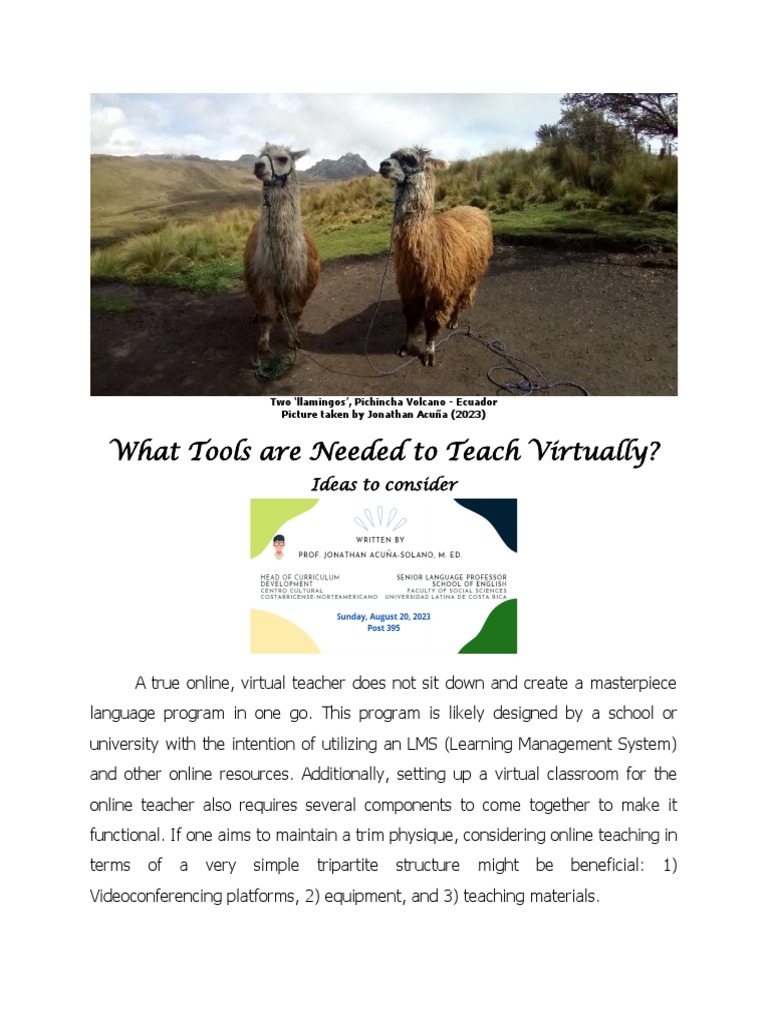 Virtual Classroom Equipment Essentials | PDF | Art