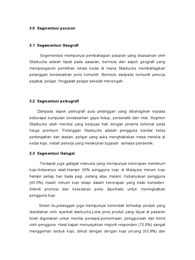 Segmentasi Pasaran | PDF