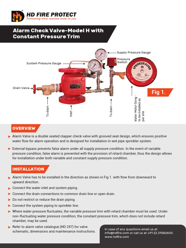 Alarm Valve Installation and Operation Guide | PDF | Technology ...