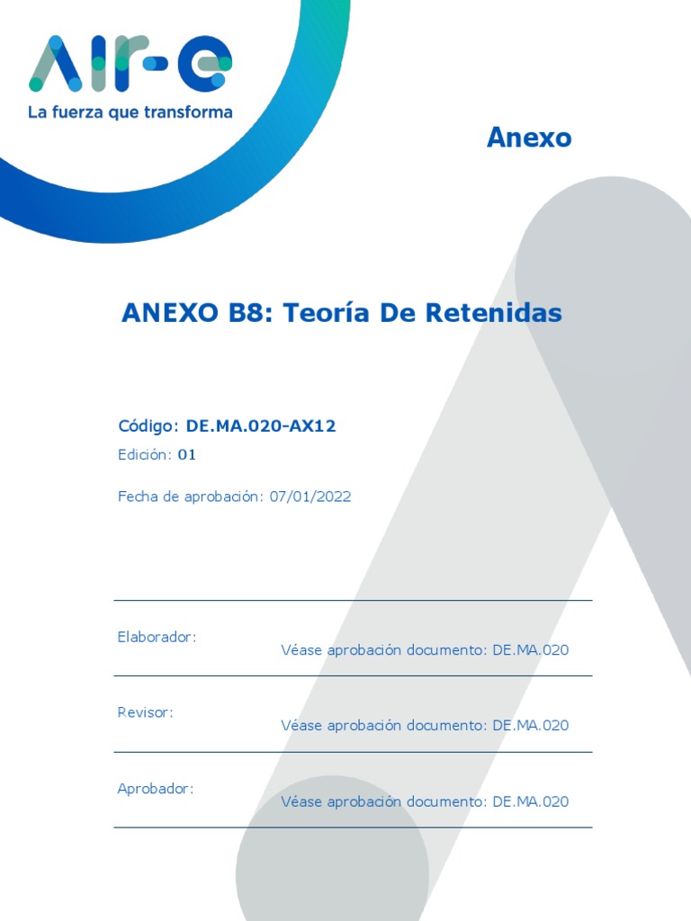 Anexo b8 Teoria Retenidas | PDF