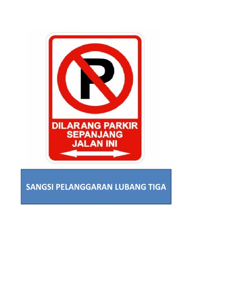 Rambu Larangan Parkir | PDF