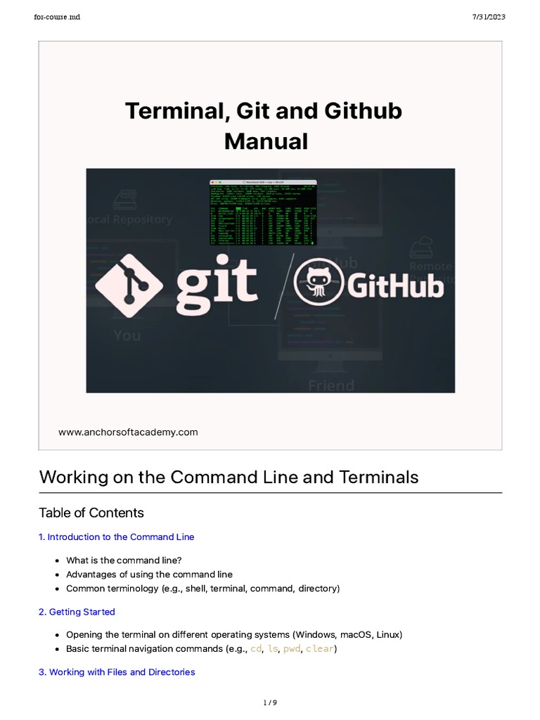 terminal-git-github-manual | PDF