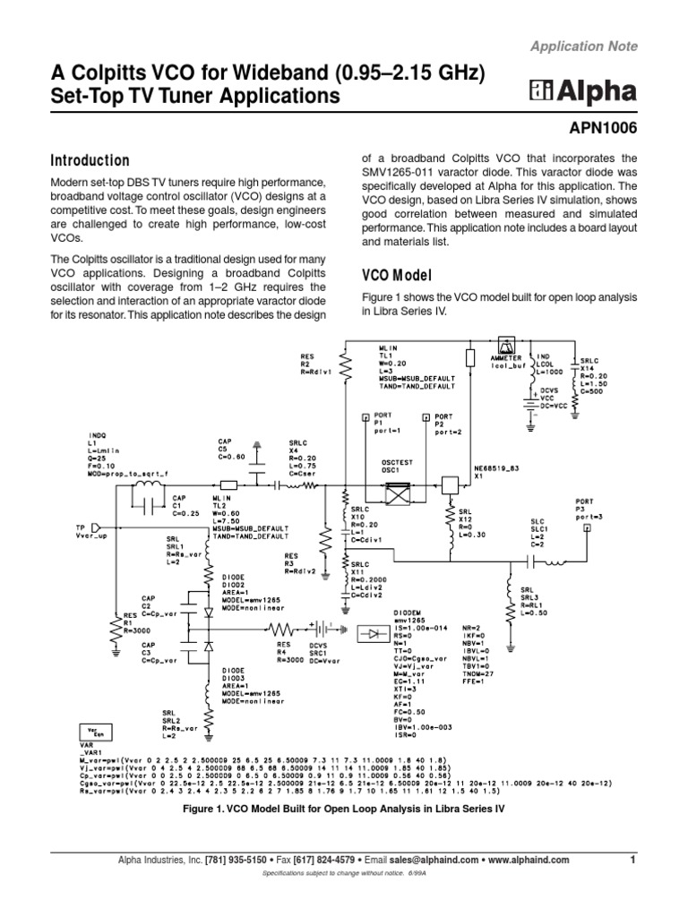 VCO 0.95-2.15GHz | PDF