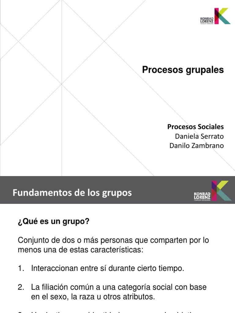 Sesión 10 - Procesos Grupales | PDF