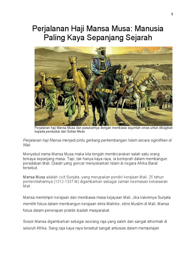 Haji Mansa Musa dan Warisan Islam di Mali | PDF