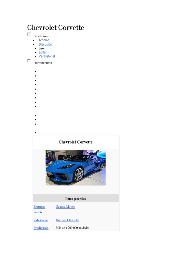 Chevrolet Corvette | PDF