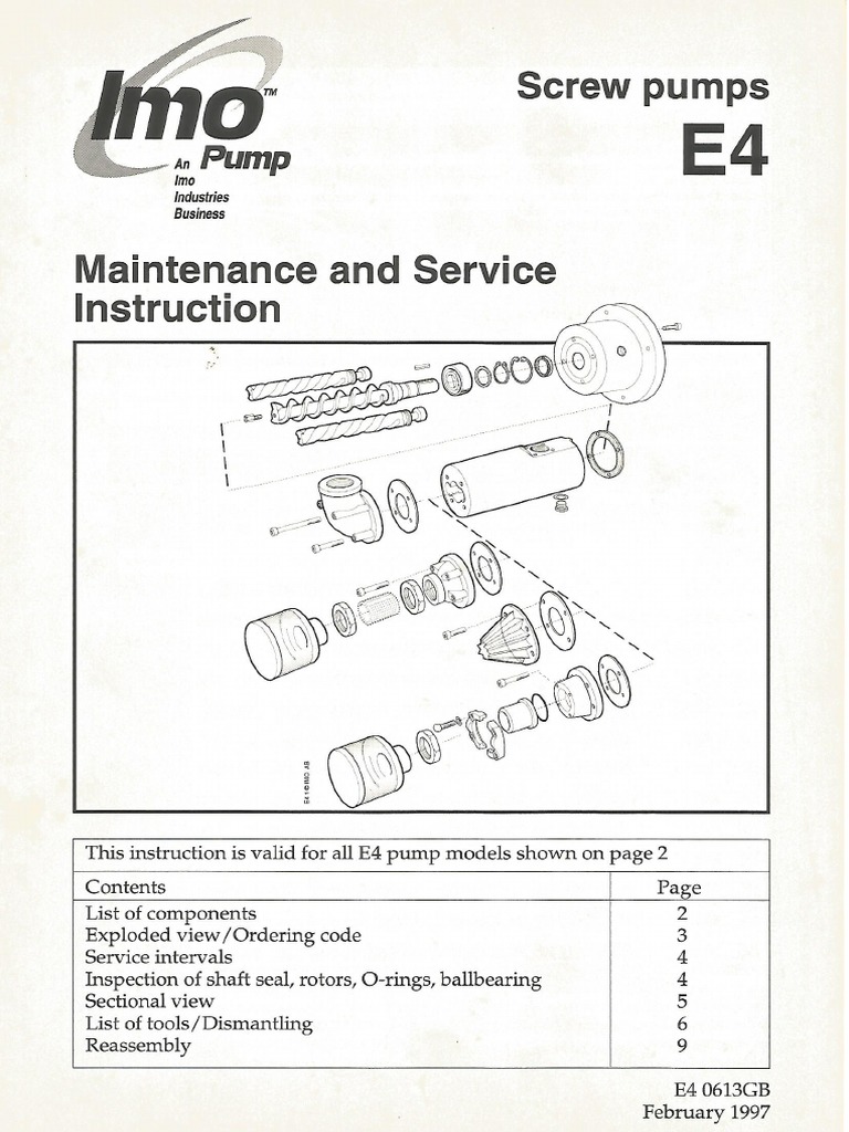 IMO - E4 Screw Pump | PDF