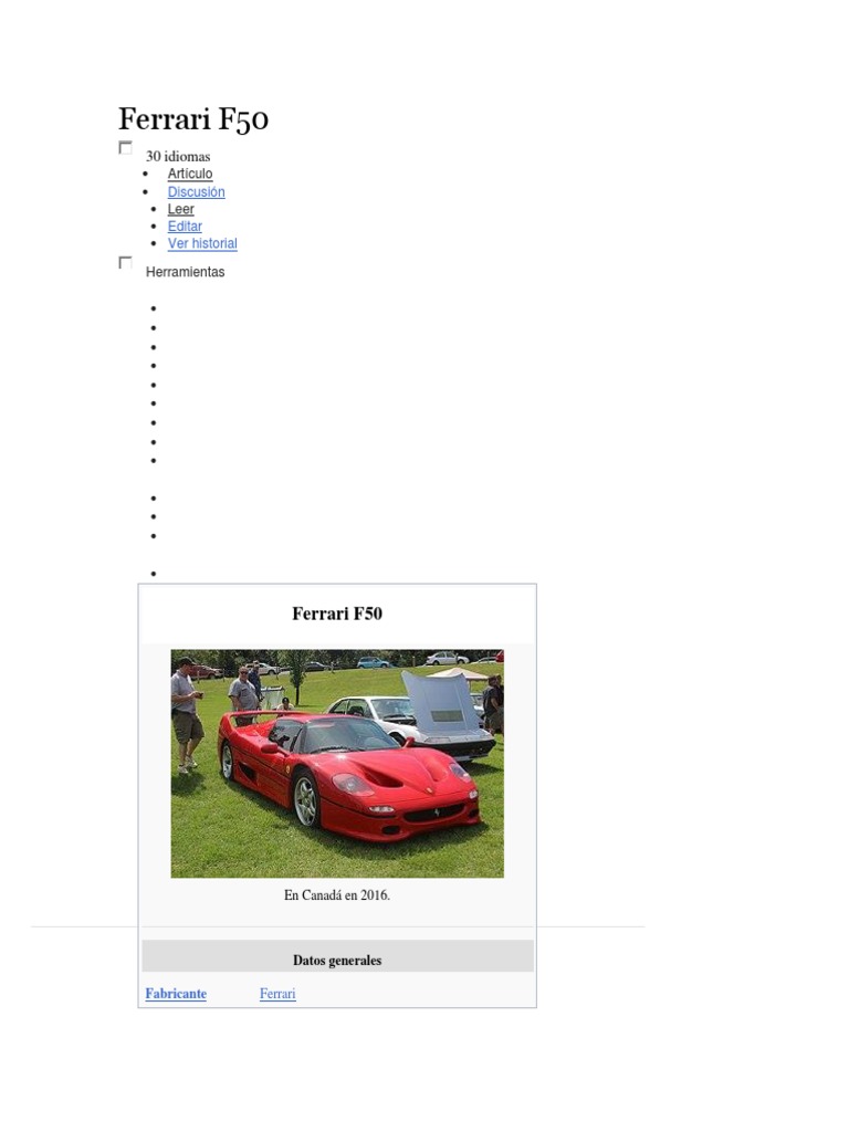Ferrari F50 | PDF