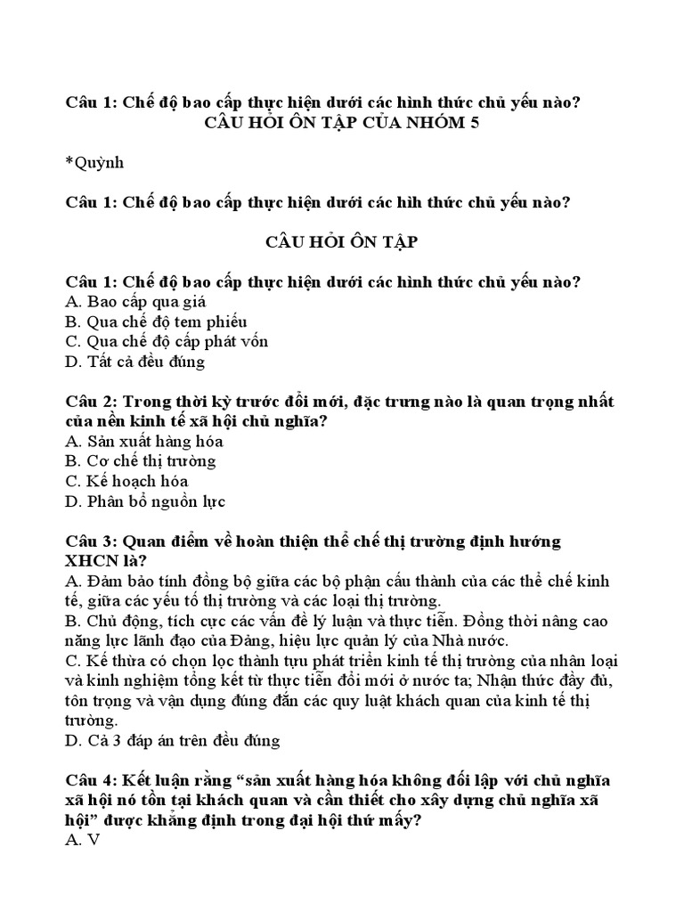 Câu hỏi ôn tập LSDCS | PDF