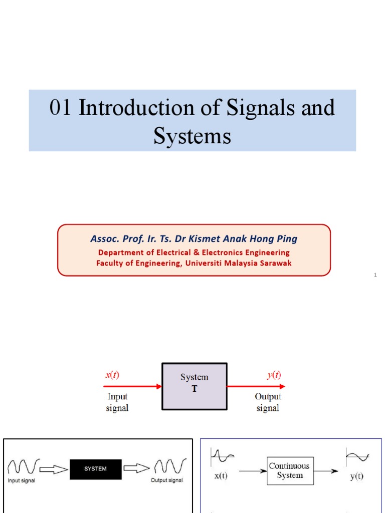 Introduction of Signals and Systems - Part01 | PDF