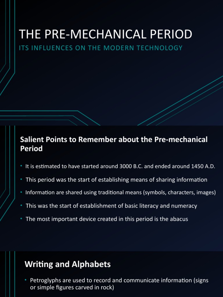The Pre-Mechanical Period Lesson 3 | PDF | Social Science | History