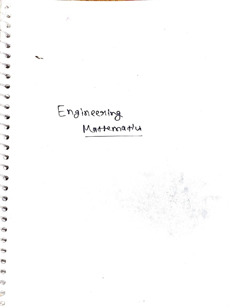 Engineering Mathematics Short Notes | PDF