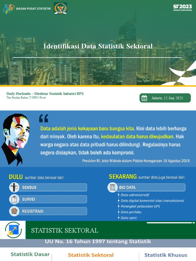 Pembina Data Statistik Sektoral BPS | PDF