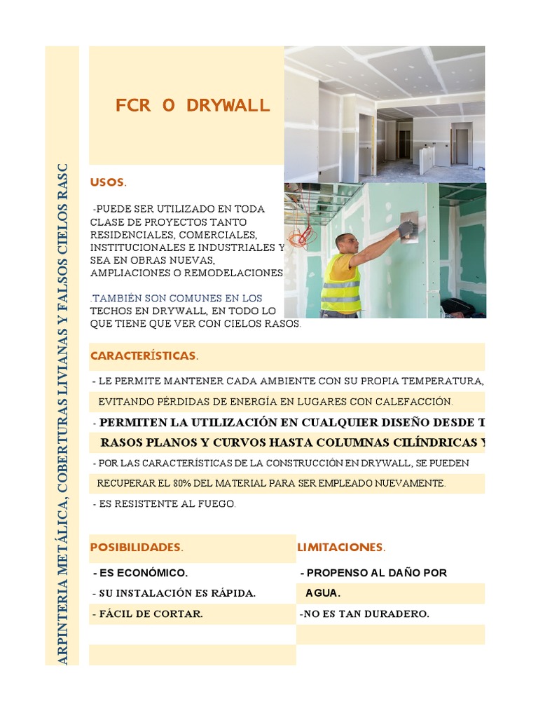 FCR o Drywall | PDF | Ciencias fisicas