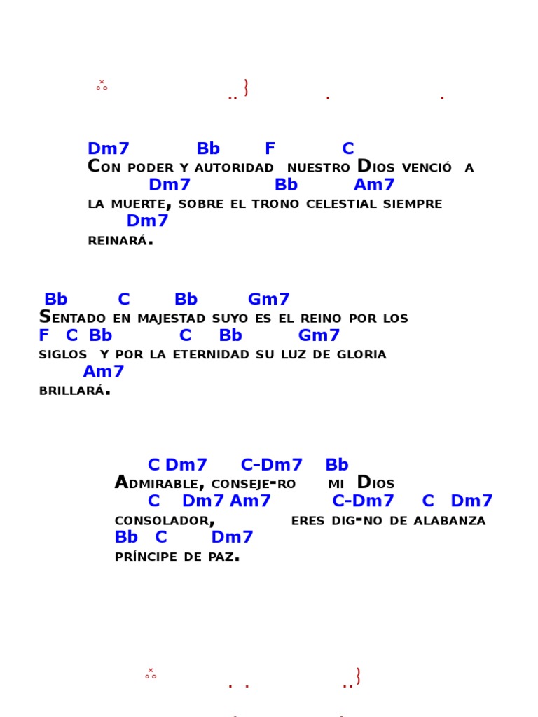 Acordes y letras de "Admirable" | PDF