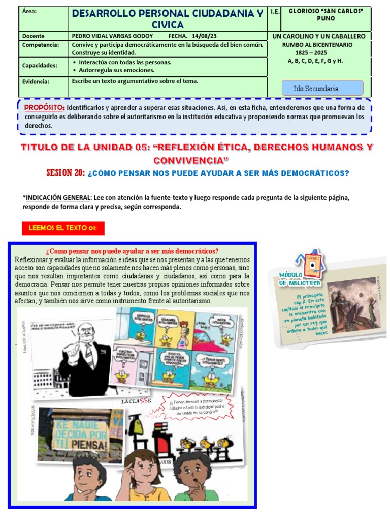 Sesion 20-Dpcc 2do Año | PDF