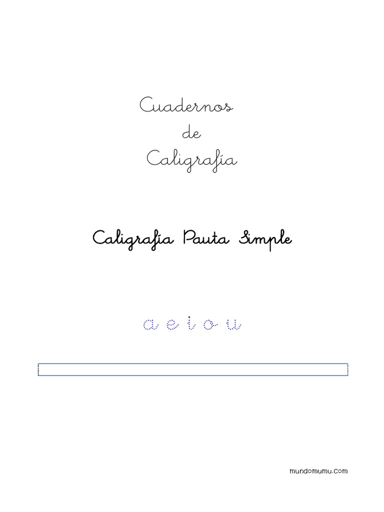 Caligrafia Pauta Simple 1 | PDF