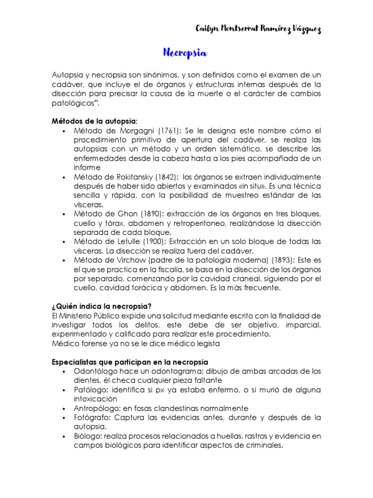 Necropsia | PDF