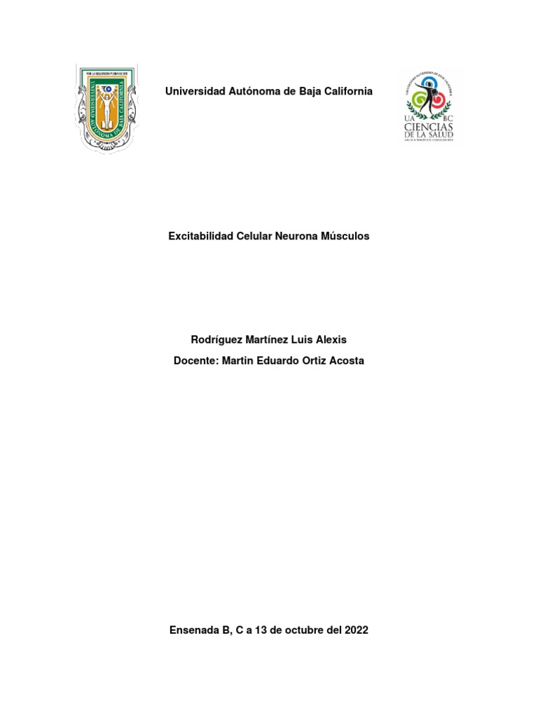 Excitabilidad celular neurona músculos | PDF | Neurona | Potencial de ...