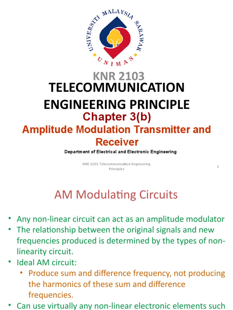 Chapter 3(b) Amplitude Modulation Transmitter and Receiver | PDF