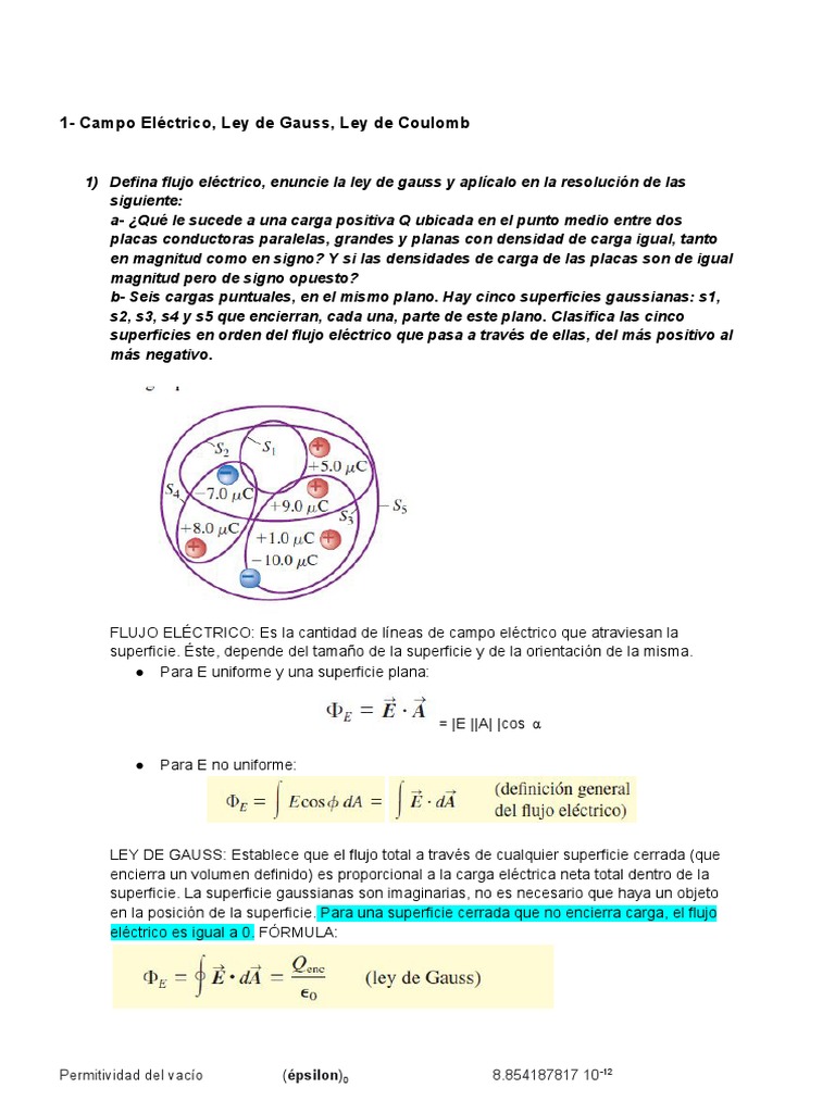 Resumen Electricidad y Magnetismo | PDF | Electricidad | Campo eléctrico