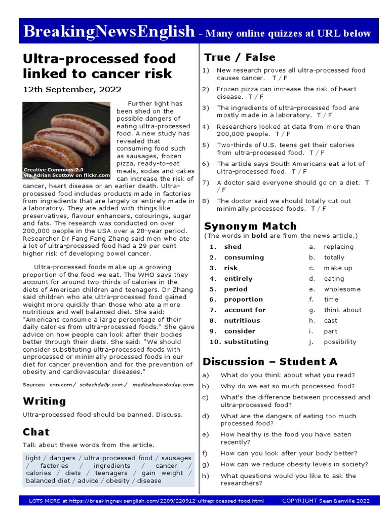 Microsoft Word 220912 Ultraprocessed Food M | PDF
