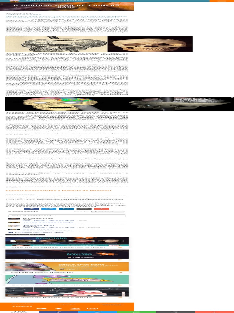 O Curioso Caso de Phineas Gage Pint of Science BR | PDF