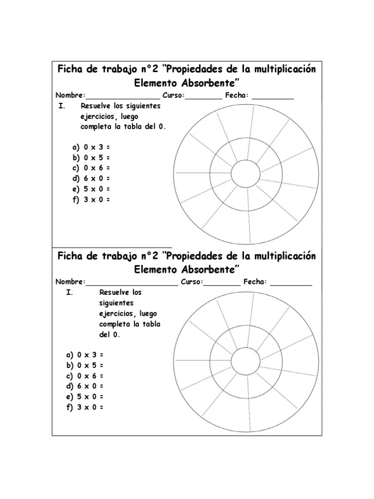 Ficha n°2 semana 21 Propiedad Elemento absorbente | PDF