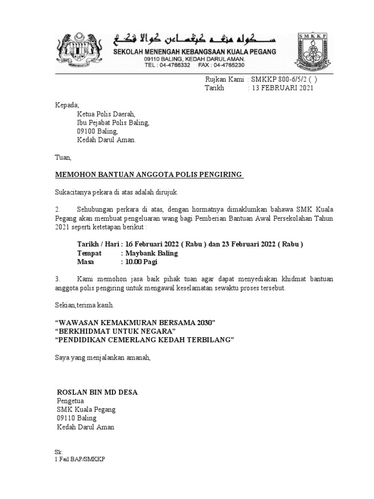 Surat Iringan Polis | PDF