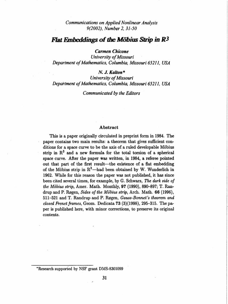 Chicone Kalton Mobius | PDF