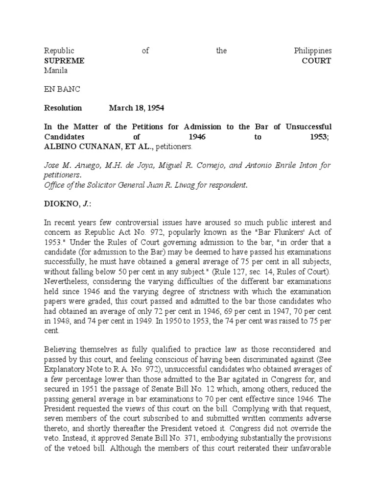 in Re Albino Cunanan | PDF