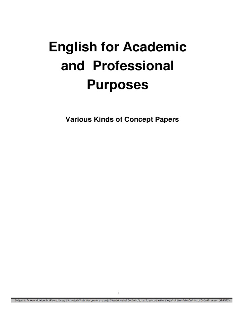 Understanding Concept Paper Types | PDF