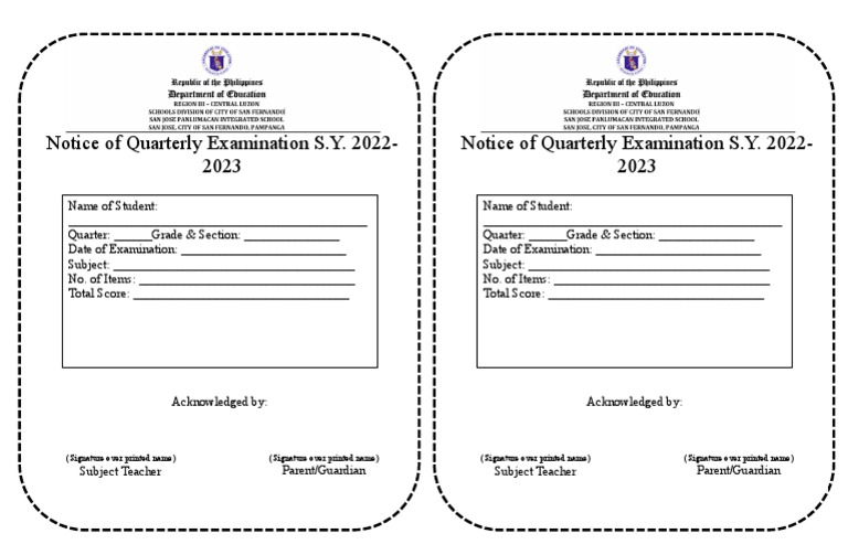 Obj #12 - Notice of Exam | PDF