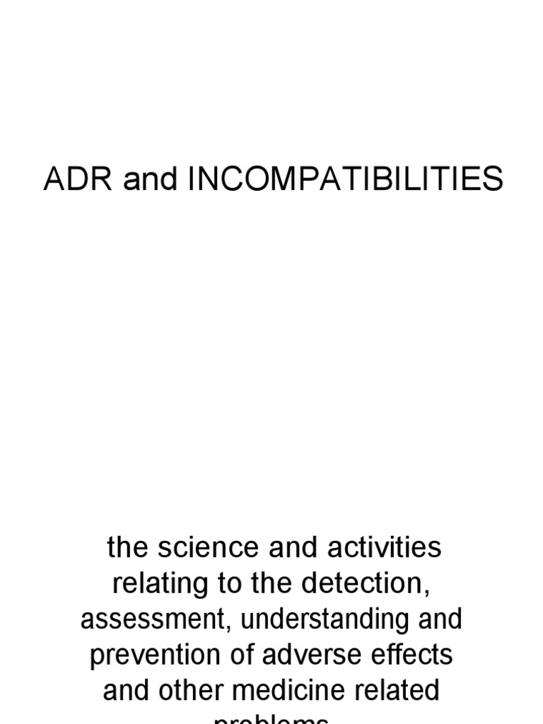 ADR AND INCOMPATIBILITIES-SPC-converted | PDF