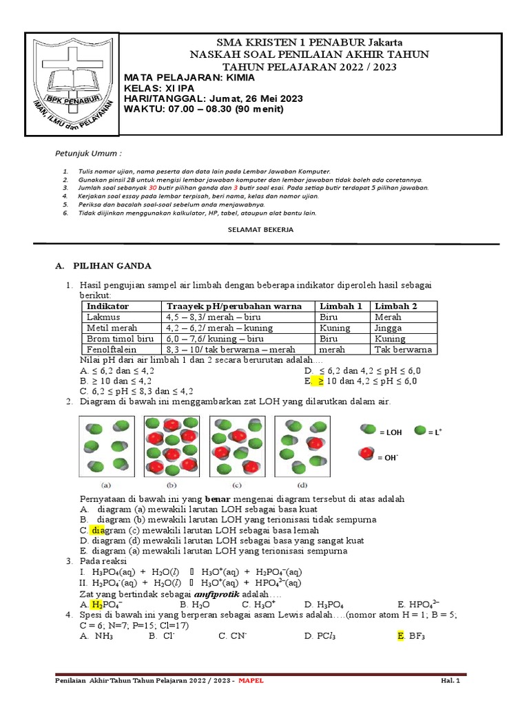 1.4 Format Soal PAT | PDF