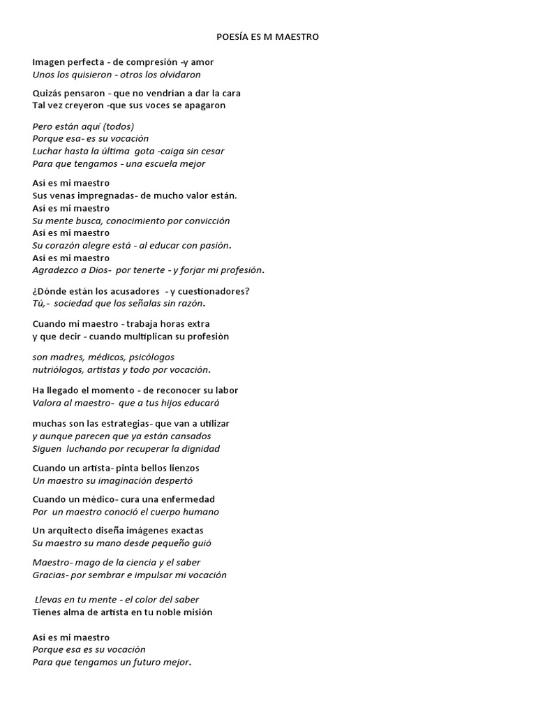 Así Es Mi Maestro | PDF